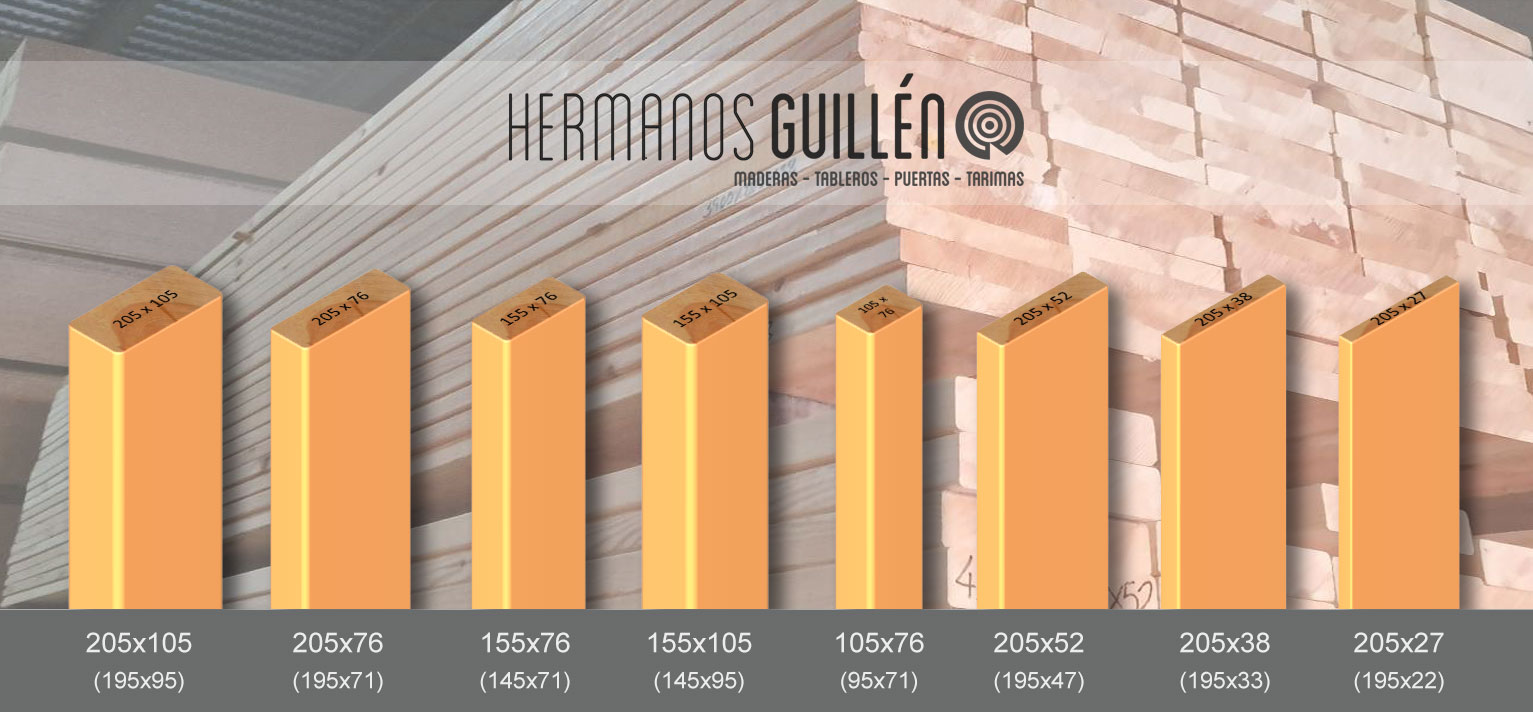 Cuartones y listones Pino | MADERAS HERMANOS GUILLEN