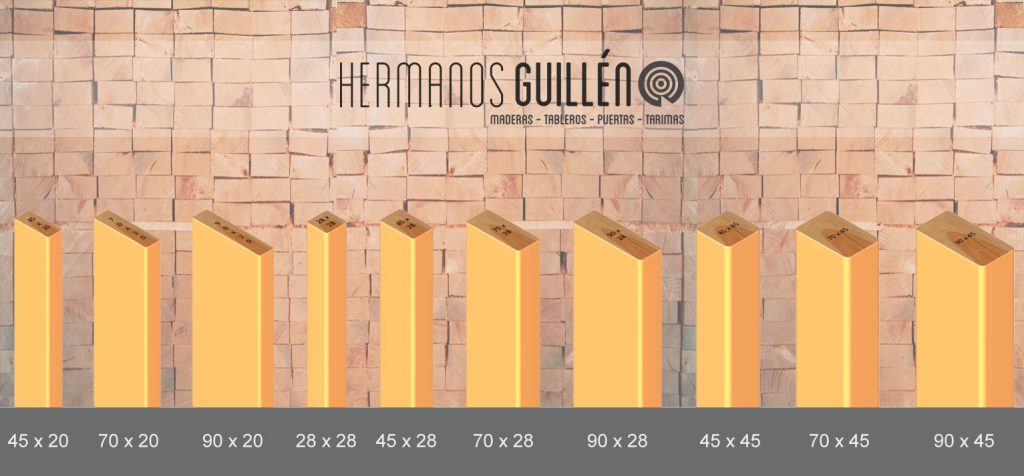 Cuartones y listones Pino | MADERAS HERMANOS GUILLEN